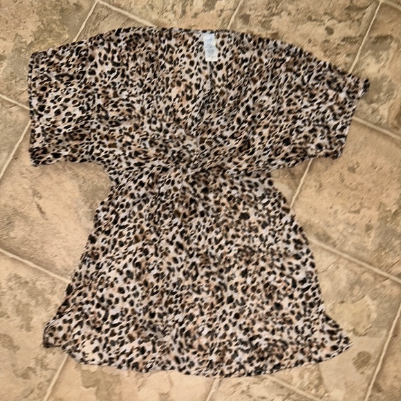 Time and Tru | Swim | Leopard Print Swim Cover Up | Poshmark